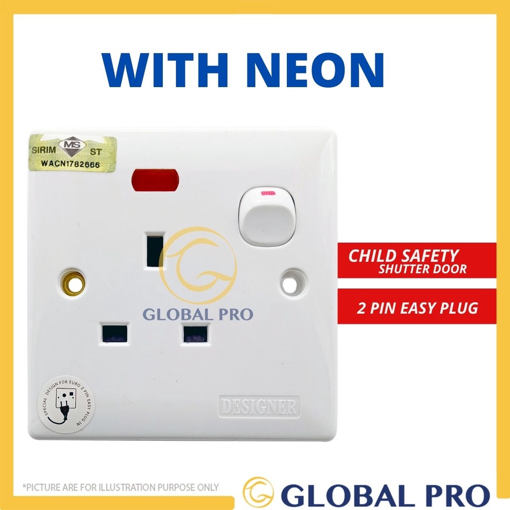 [SIRIM] 13A 3 Pin Switch Socket 13A Switches Wall Switch Wall Socket ...