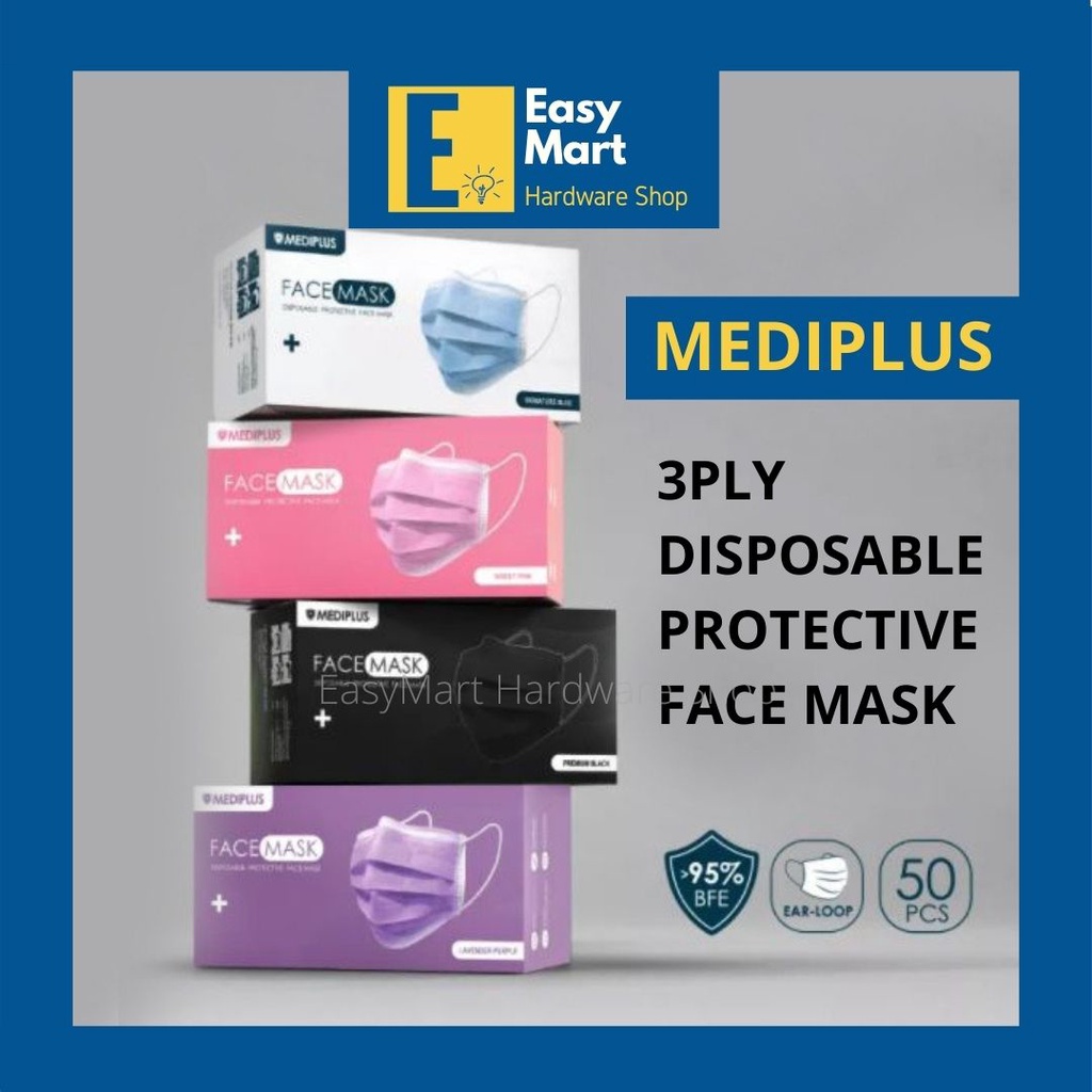 [𝐑𝐄𝐀𝐃𝐘 𝐒𝐓𝐎𝐂𝐊] 𝐌𝐄𝐃𝐈𝐏𝐋𝐔𝐒 𝟑𝐏𝐋𝐘 𝐃𝐈𝐒𝐏𝐎𝐒𝐀𝐁𝐋𝐄 𝐏𝐑𝐎𝐓𝐄𝐂𝐓𝐈𝐕𝐄 𝐅𝐀𝐂𝐄 𝐌𝐀𝐒𝐊 | Shopee ...