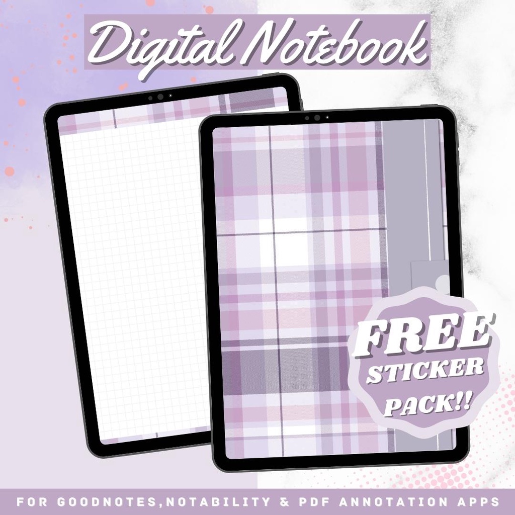 Digital Notebook Digital Planner Grid Notebook Goodnotes Template ...