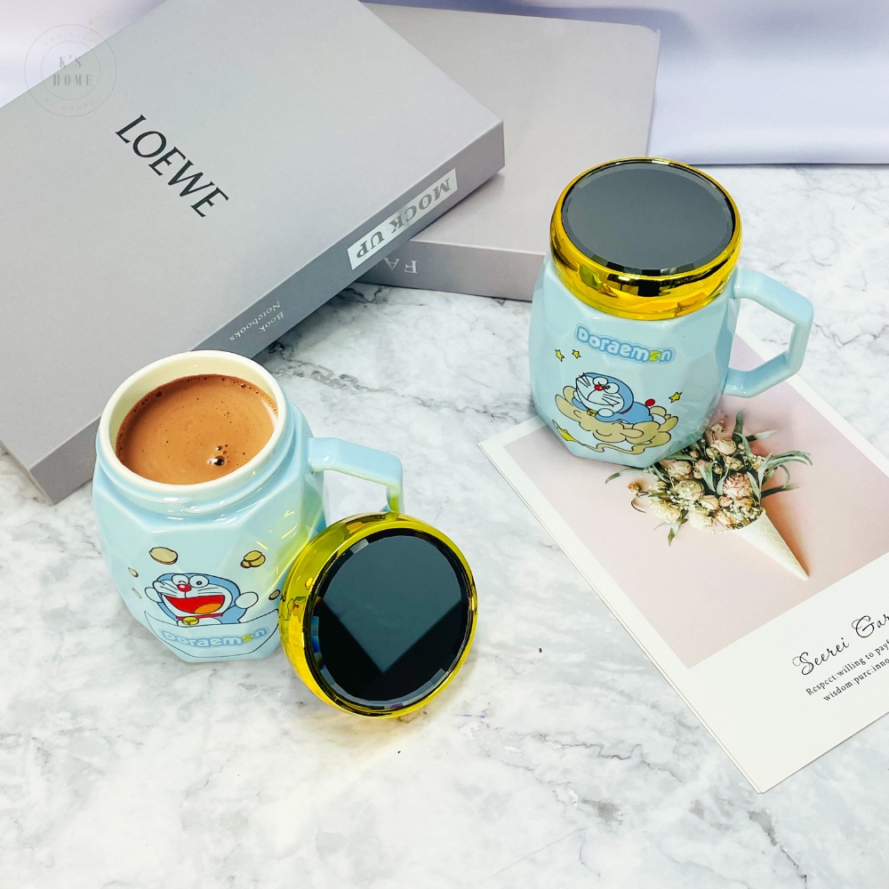 High Quality Ceramic Mirror Mug DORAEMON Design Hot Water Gift Present ...