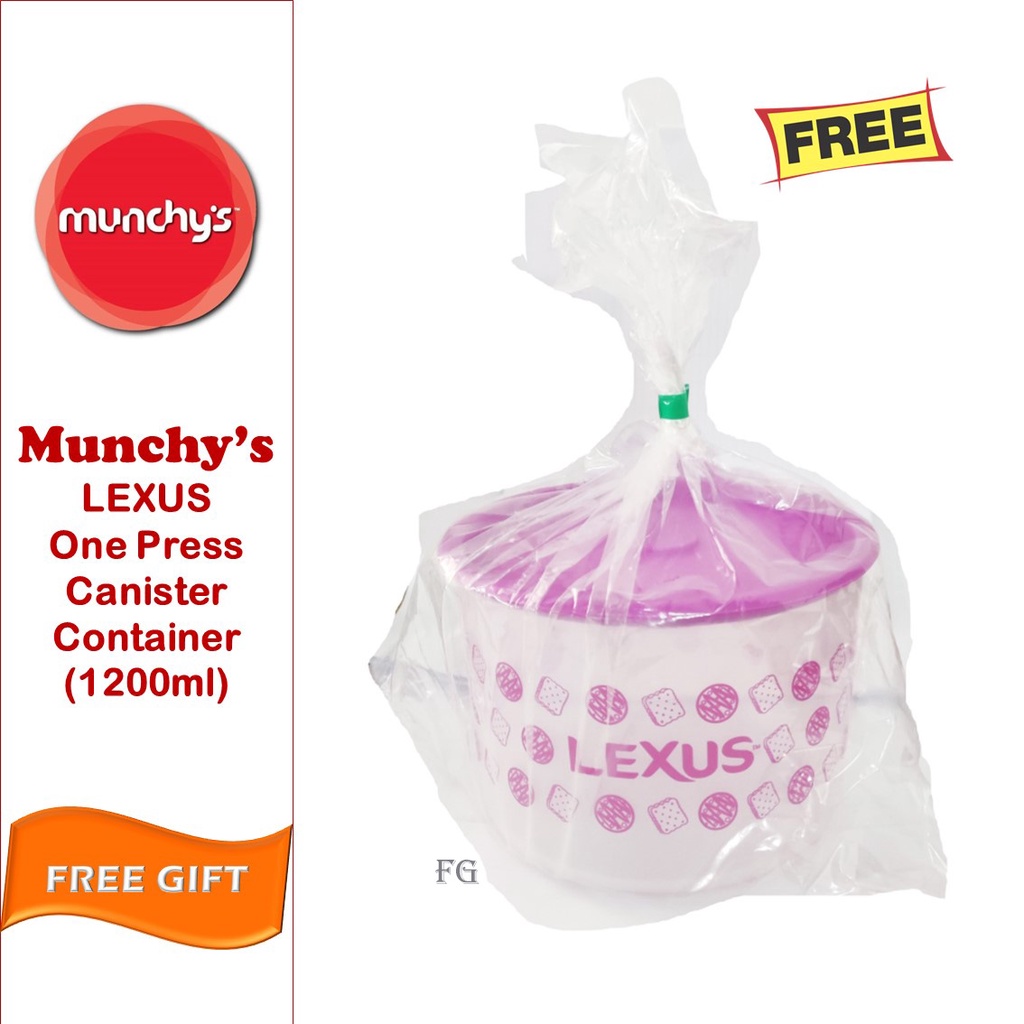 Munchy's Lexus One Press Canister Container 1200ml | Shopee Malaysia