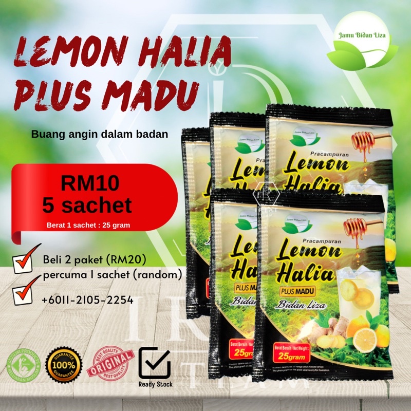 LEMON HALIA PLUS MADU (RM10/5 SACHET) ANGIN DALAM BADAN | Shopee Malaysia