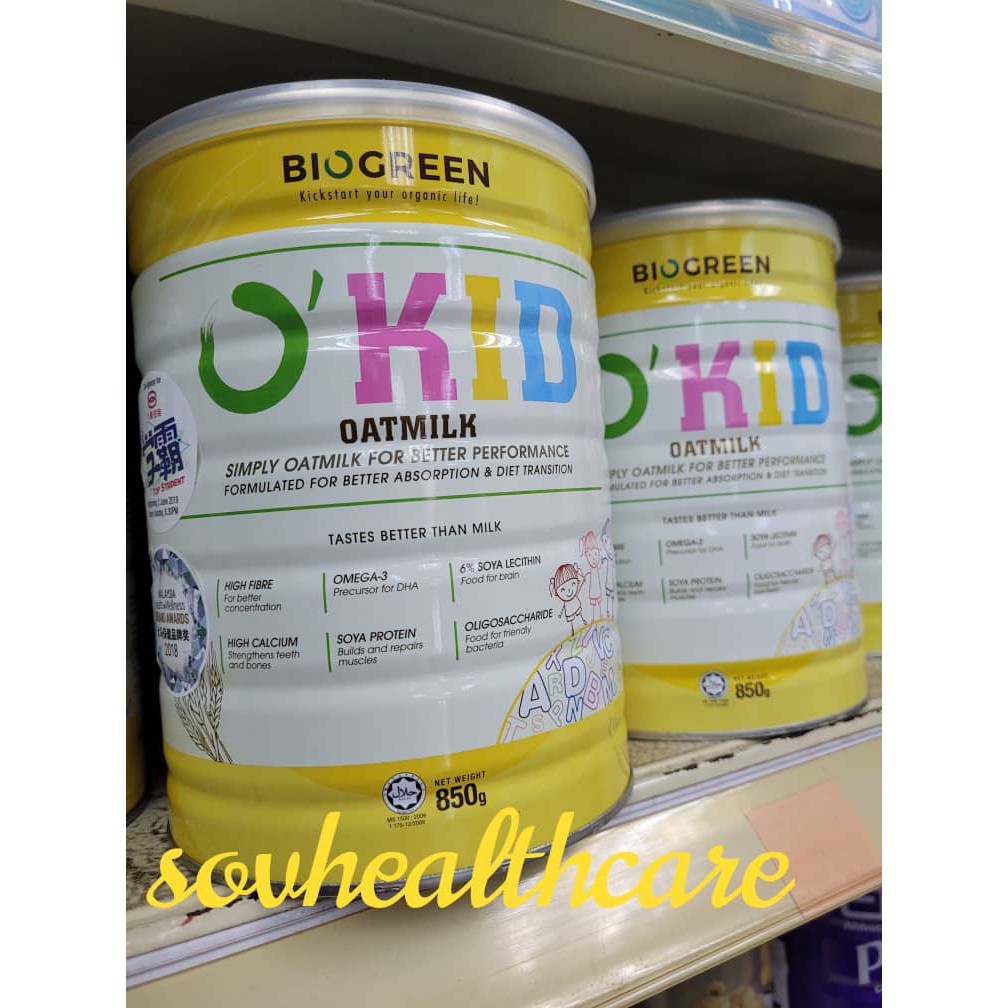 Biogreen O'KID OATMILK 850G (EXP: 08/2025) | Shopee Malaysia