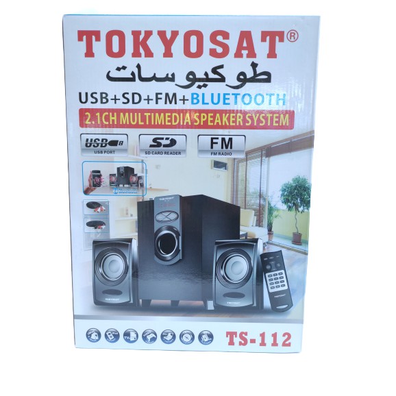 TOKYOSAT TS-112 2.1CH Multimedia Speaker System USB+SD+FM+Bluetooth ...