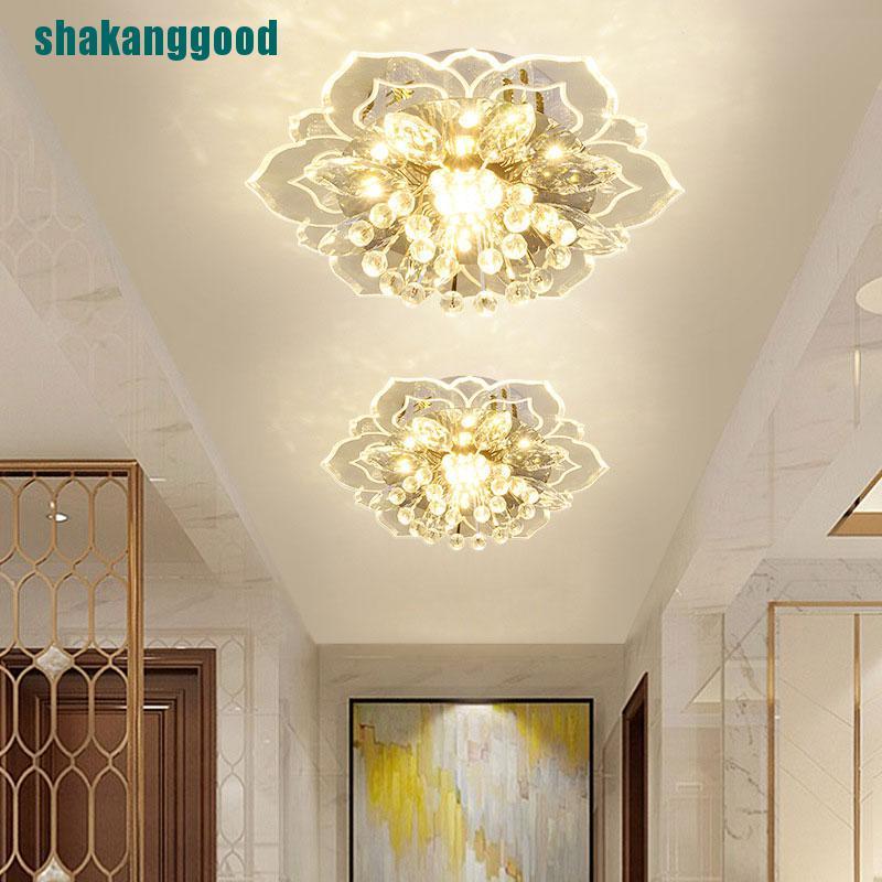 SKK 20cm 9W Modern Crystal LED Ceiling Light Fixture Hallway Pendant ...