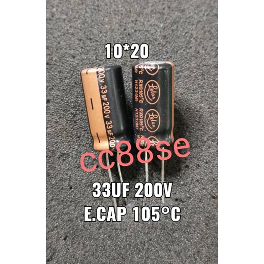 33UF 200V ELECTROLYTIC CAPACITOR 105°C 10*20 Lelon Taiwan | Shopee Malaysia