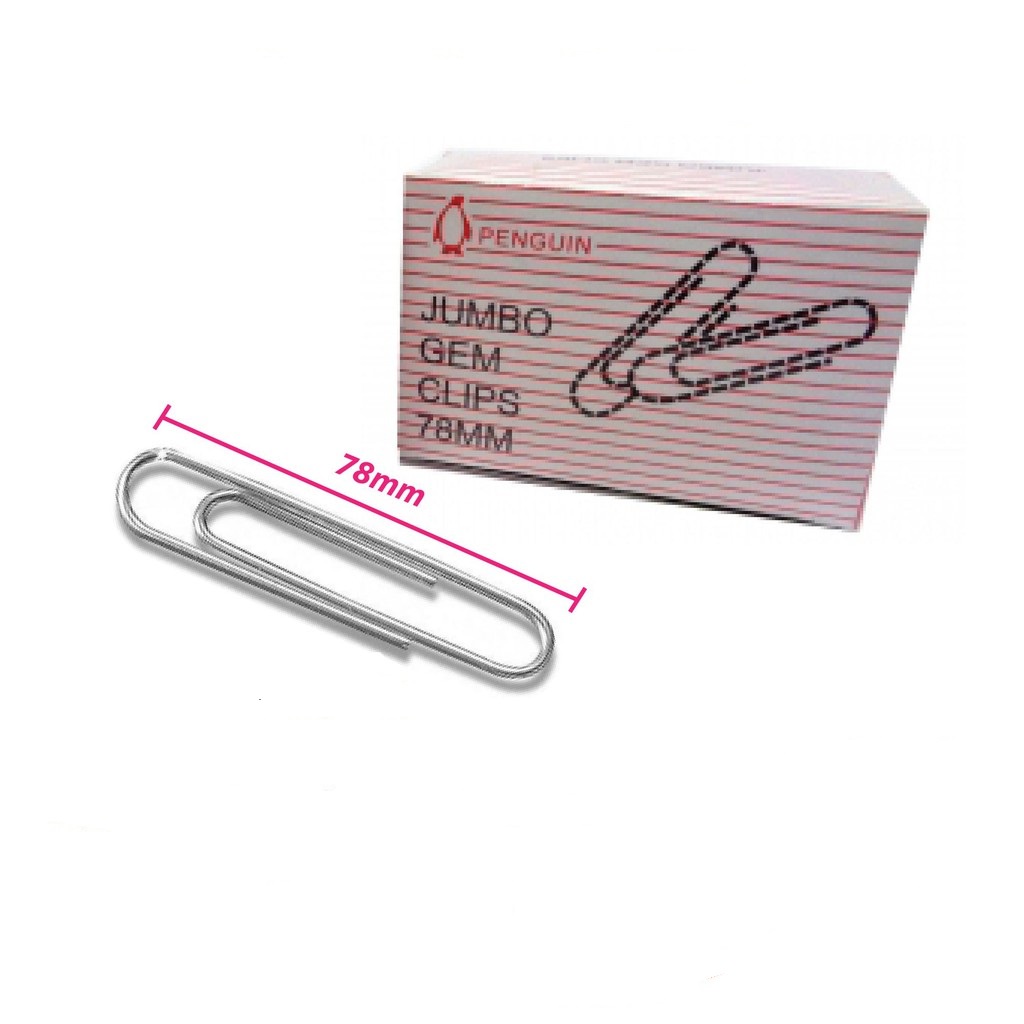 Penguin Jumbo Gem Paper Clips - 78mm | Shopee Malaysia