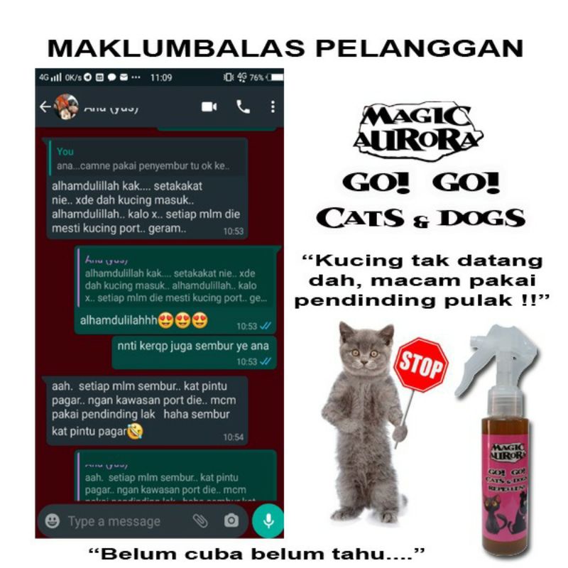 🔥🐕🐈BERAK&KENCING!!!🔥CAT REPELLENT 120ml-Go Go Cat&Dog Spray- Halau ...