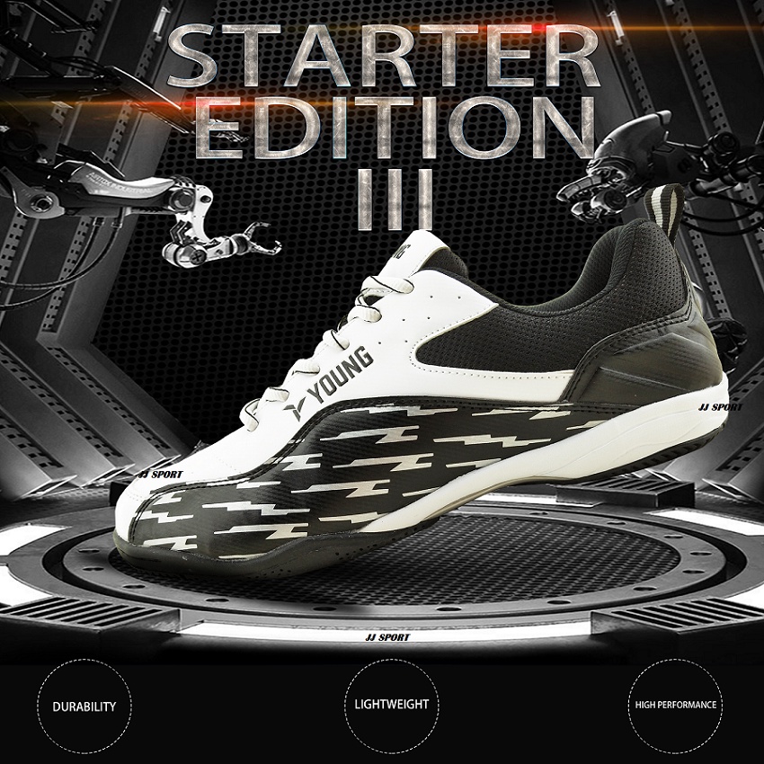 YOUNG BADMINTON SHOES STARTER EDITION III WHITE/BLACK (100%ORIGINAL ...