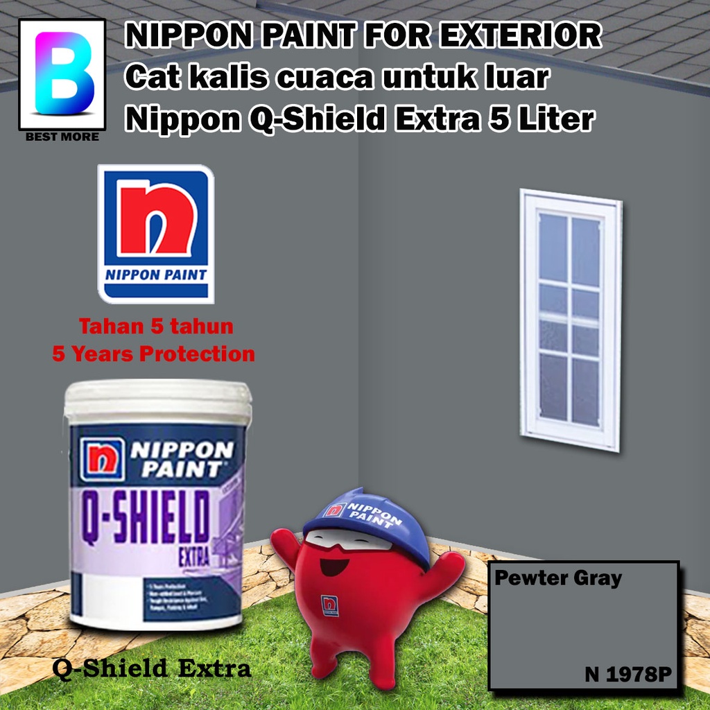 Nippon Paint Q-Shield Extra Exterior Collection 5 Liter Special Touch ...