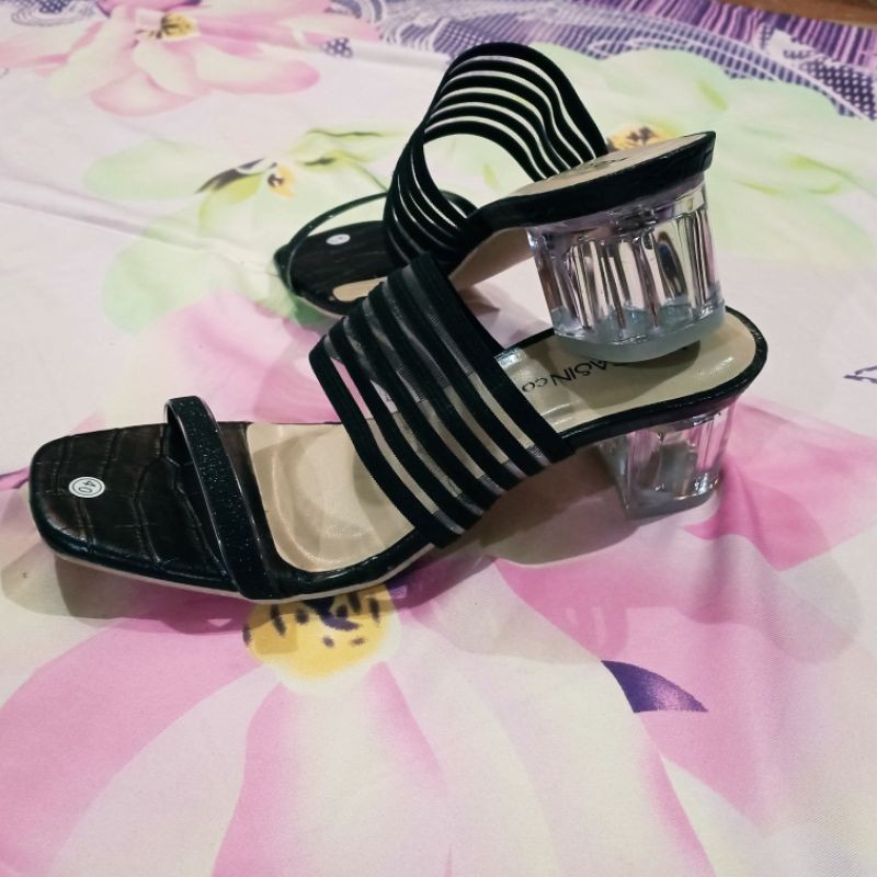 Glass Sandals / Transparent gliter Heels Prettya (real pict) | Shopee ...