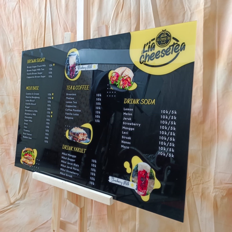 Custom Request Acrylic Menu Sign Board Large Size | Shopee Malaysia