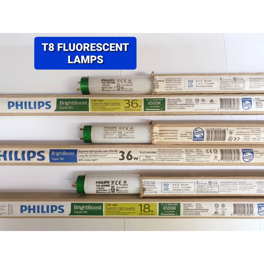 PHILIPS TLD FLUORESCENT TUBE 18W/865 & 36W/865 & 18W/827 & 36W/827 | Shopee Malaysia