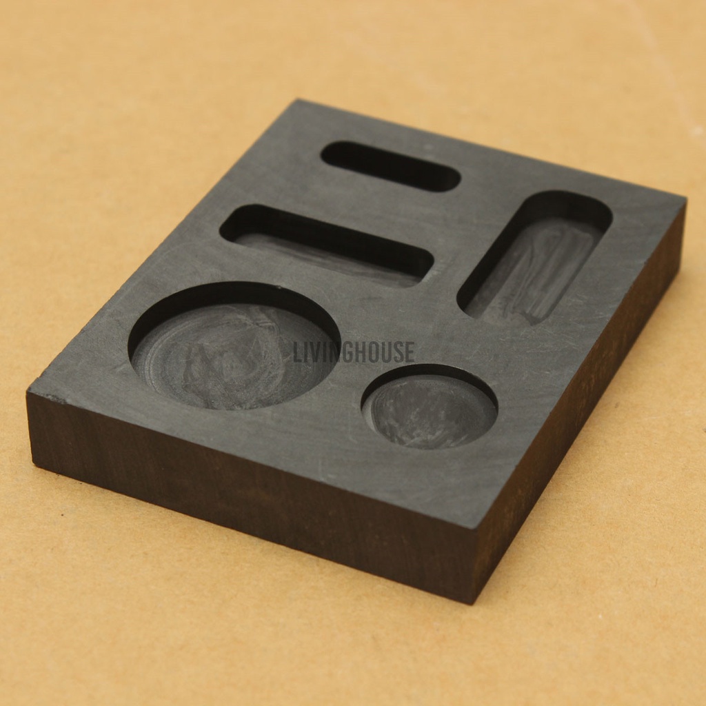 [Livinghouse] 1/4 1/2 1OZ GOLD Graphite Ingot Bar Round Coin Combo Mold ...