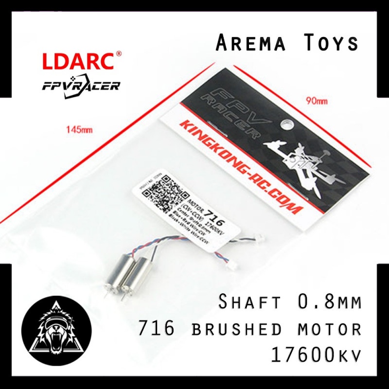 Motor Kingkong LDARC 716 17,600 kv Brushed CWCCW 17600kv Tiny Whoop ...