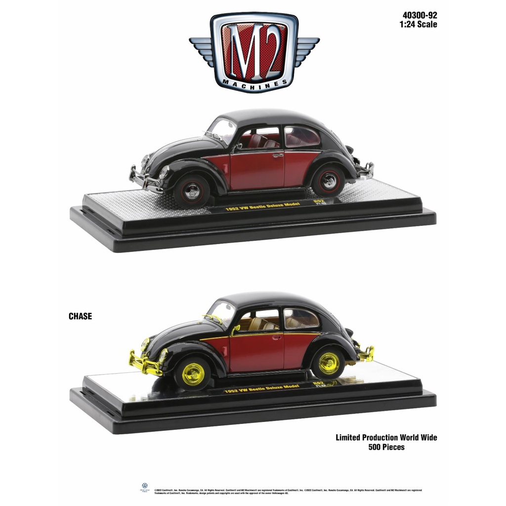 M2 MACHINES 1952 VW BEETLE DELUXE MODEL DIECAST MODEL 1/24 SCALE ...