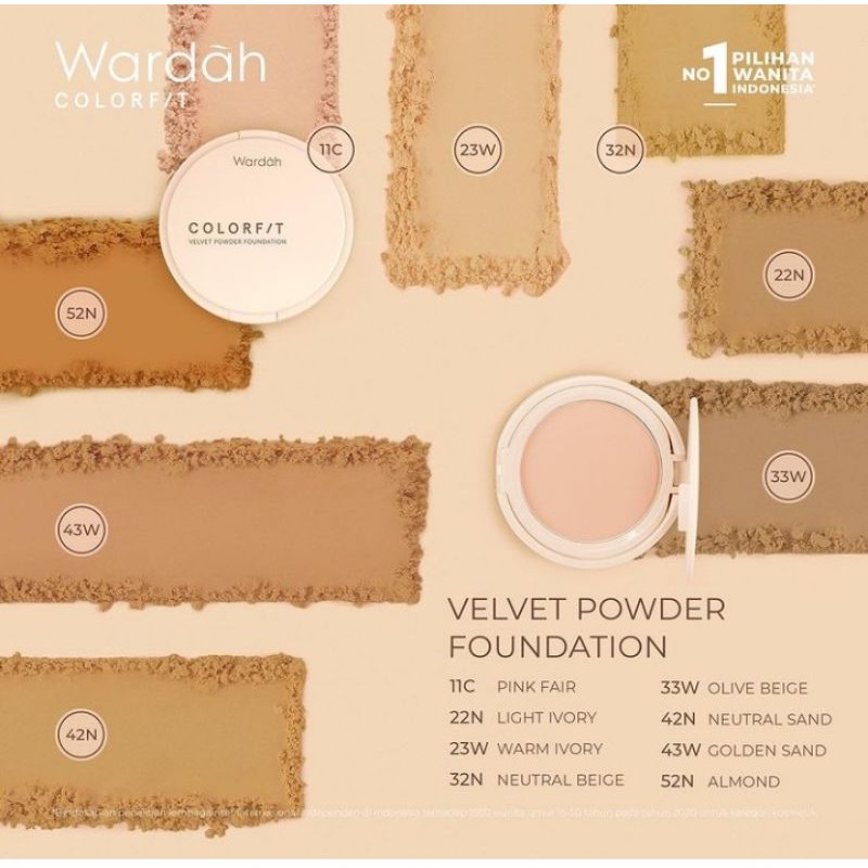Wardah Colorfit Velvet Powder Foundation | Shopee Malaysia