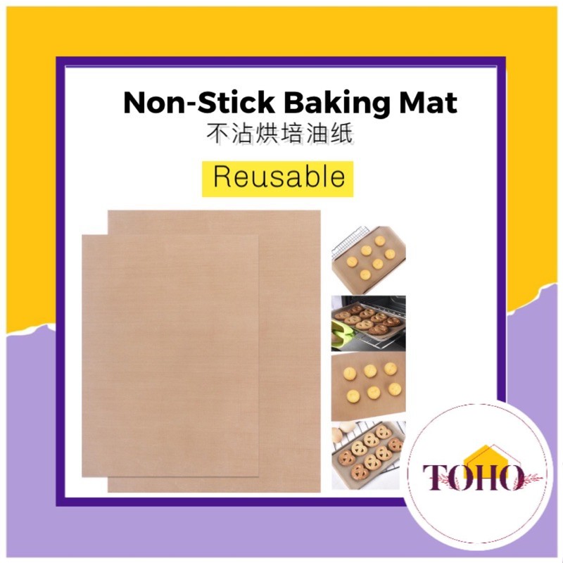 (Large) Reusable Baking Mat/ Baking Oil paper/Oil Mat Non-Stick Baking ...