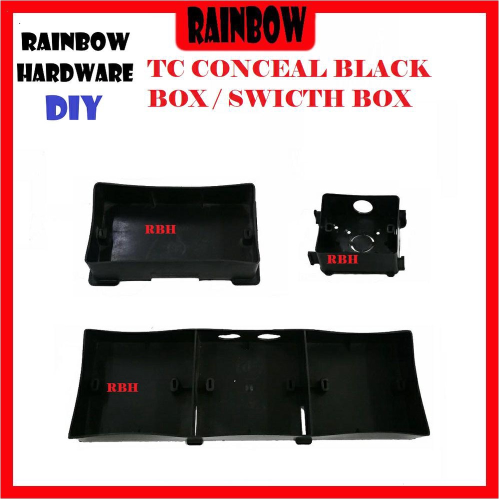 TC ELECTRICAL CONSEAL JOINT BLACK BASE / SWICTH SOCKET BASE 3x3 / 3x6 ...