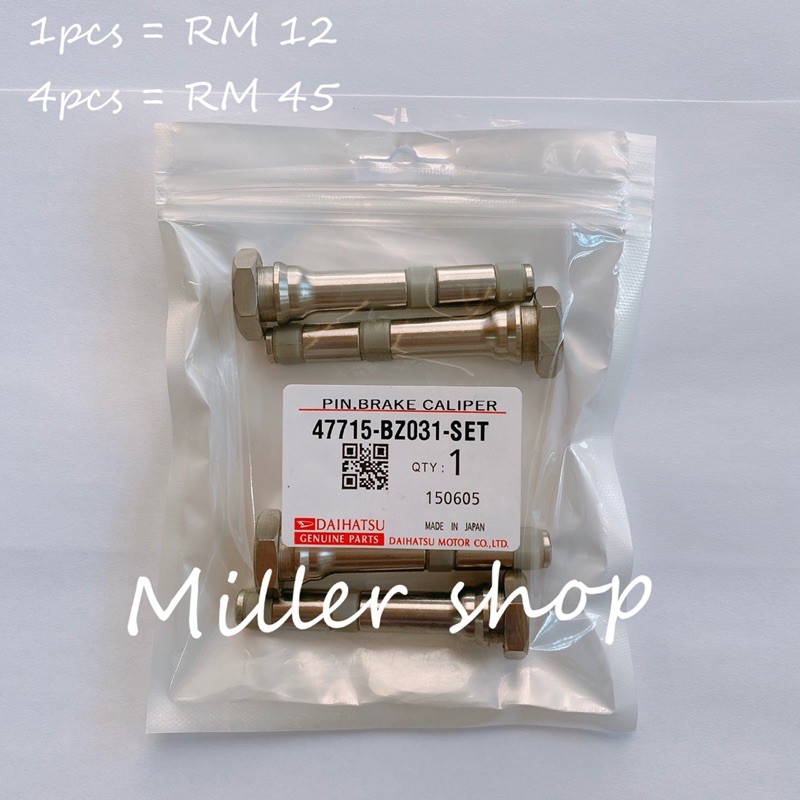 Myvi Lagibest 2011-2016, Axia, Bezza, Disc Brake Caliper Pin,Disc Brake ...