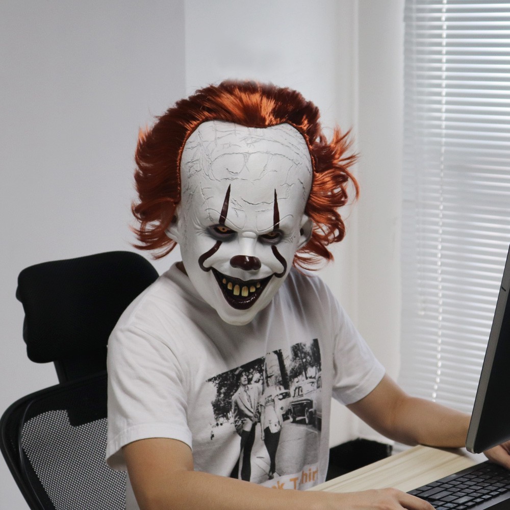 Ready Stock LED Joker Pennywise Mask Stephen King Joker Horror Cosplay ...