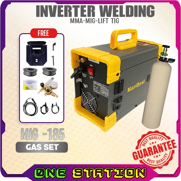 COMBO MARIBEST MIG-185 and C02 gas cylinder Professional MIG & MMA ...