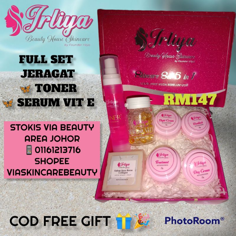 SKINCARE IRLIYA BEAUTY FULL SET COMBO JERAGAT ( FLEX² HITAM ) ( JERAWAT ...