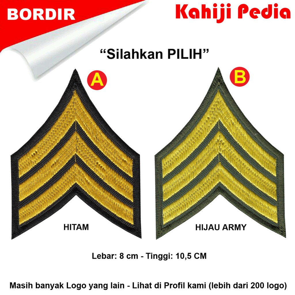Us army Embroidery Patch Rank sersan Embroidery emblem | Shopee Malaysia