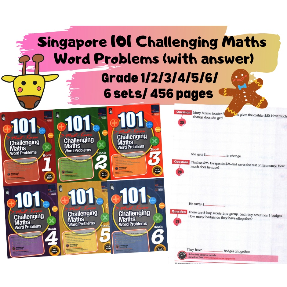 A176 - [PDF] Singapore 101 Maths Word Problem 6 sets (with answer ...
