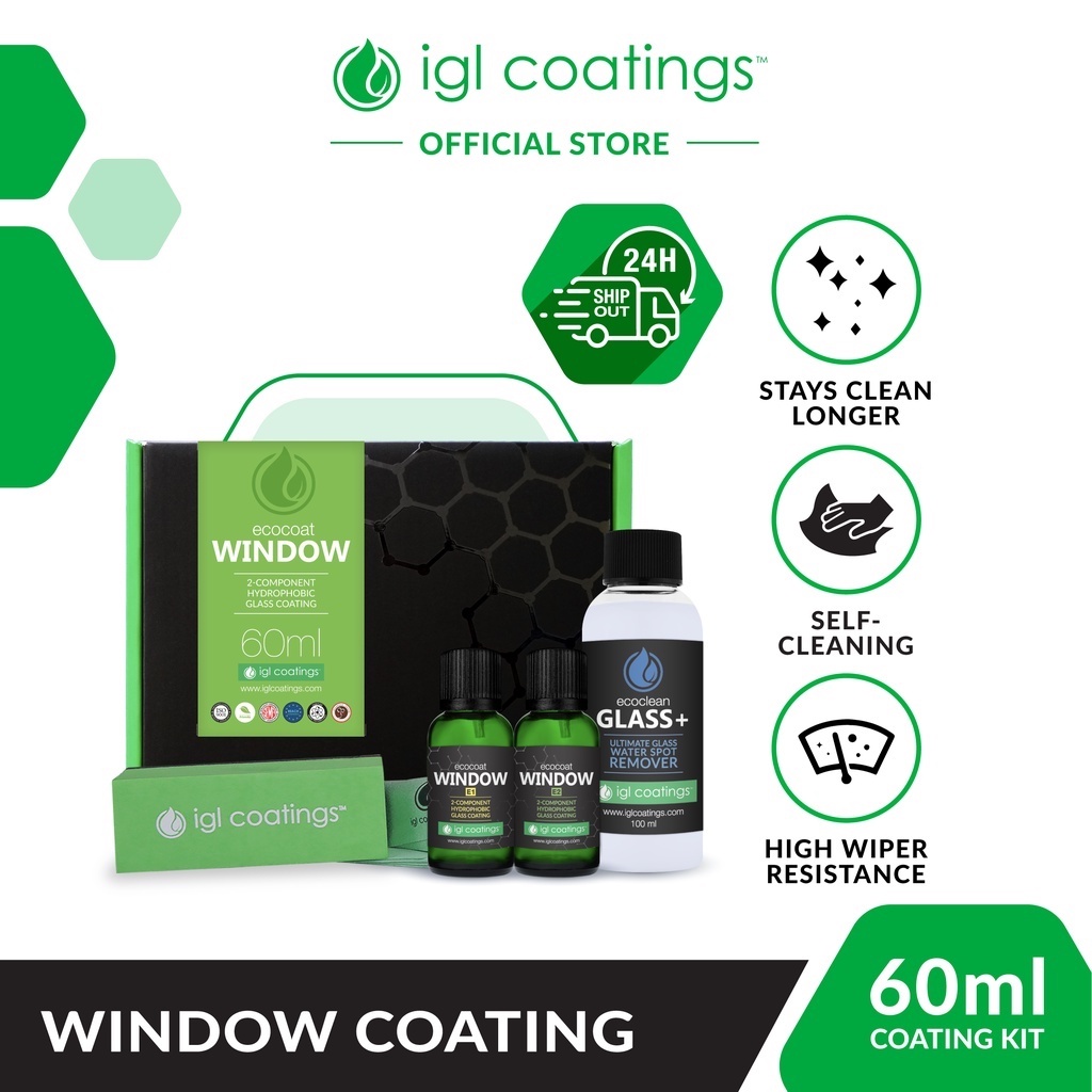 IGL Ecocoat Window Full Set Premium Nano Coating Water Repellent ...