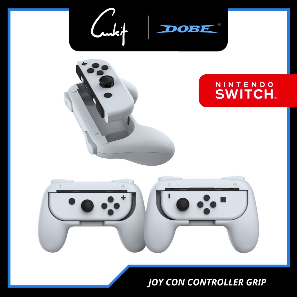 25.05 SALE 】DOBE Switch Joycon Controller Grip Joy Con Controller Hand Grip Switch OLED White ...