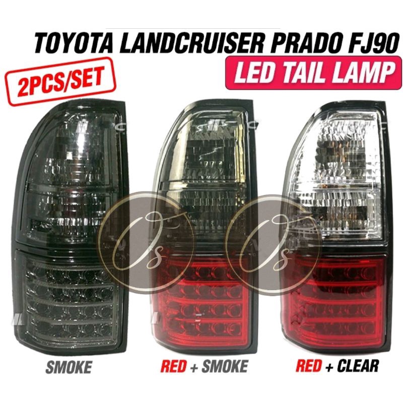 Toyota Land cruiser Prado 90 LC90 RZJ95 FJ90 LJ95 FJ95 rear crystal Led ...