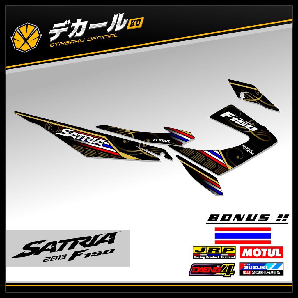 SATRIA FU F150 FACELIFT LIS BODY STRIPING STICKER / SATRIA FU FACELIFT ...