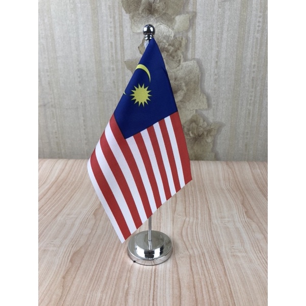 (READY STOCK- SHIP TODAY) Table flag stand silver base gold base ...