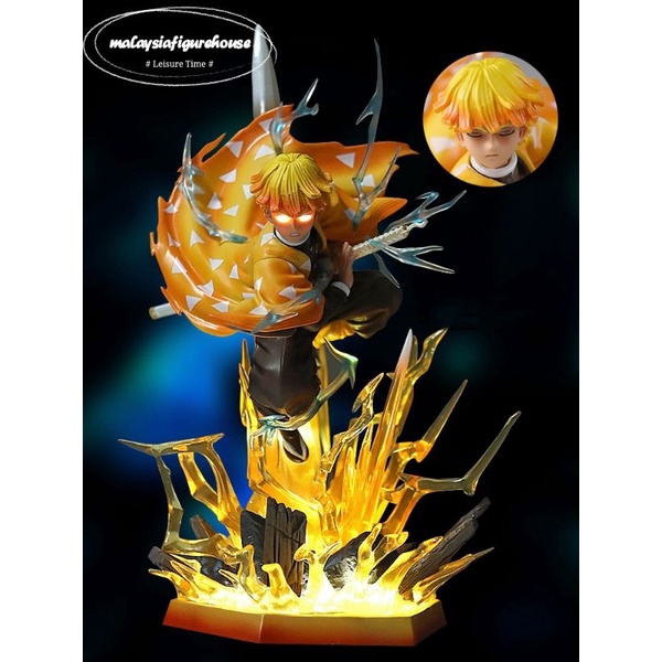🔥READY STOCK🔥32CM DEMON SLAYER JIANKE AGATSUMA ZENITSU LIGHT UP GK COPY ...