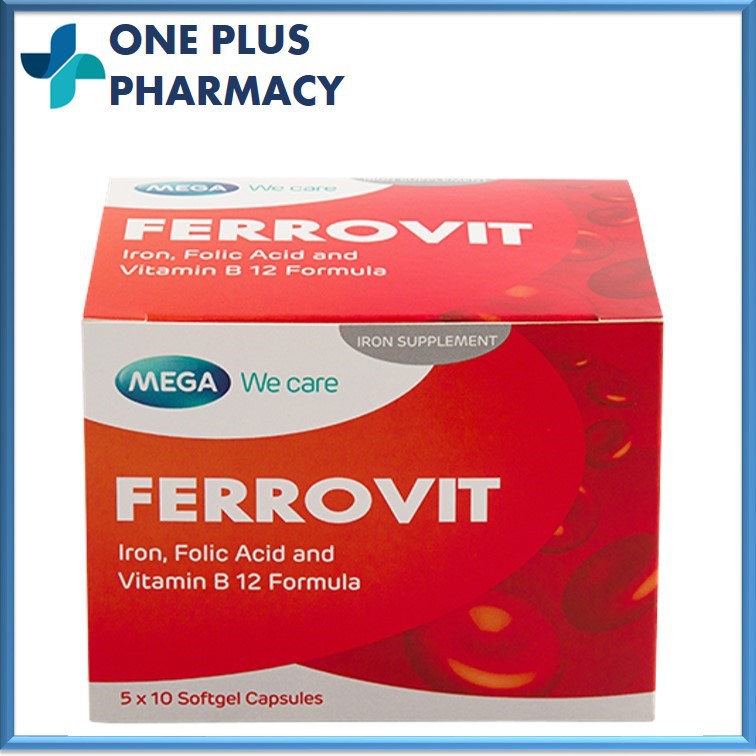 Mega Ferrovit 50 Softgels [EXP 06/2025] | Shopee Malaysia
