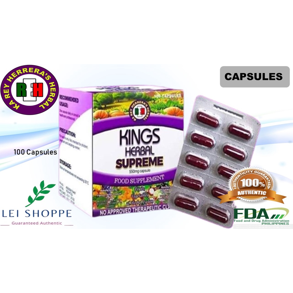 Kings Herbal SUPREME 100 CAPSULES / ka Rey Herrera[EXPIRATION DATE:FEBRUARY 2025] | Shopee Malaysia