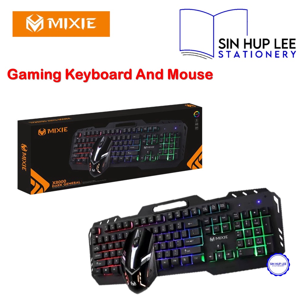 MIXIE X8000 Keyboard With Wired Mouse/Gaming Keyboard And Mouse/键盘滑鼠 ...