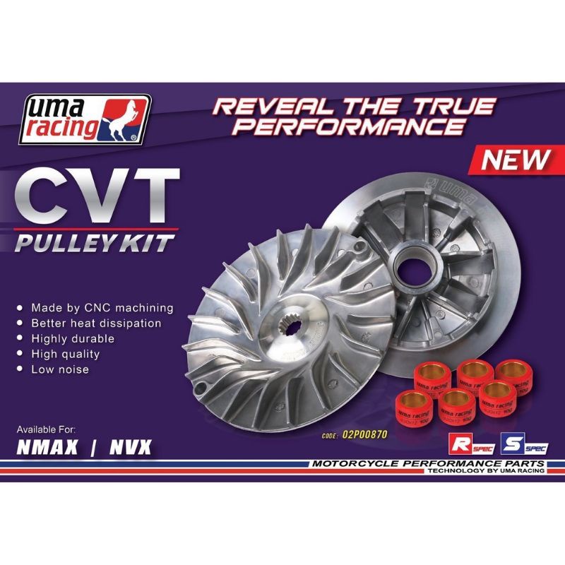 UMA RACING NVX V1/V2 NMAX CVT PULLEY KIT FRONT PULLEY SET 100% ORIGINAL UMA RACING | Shopee Malaysia