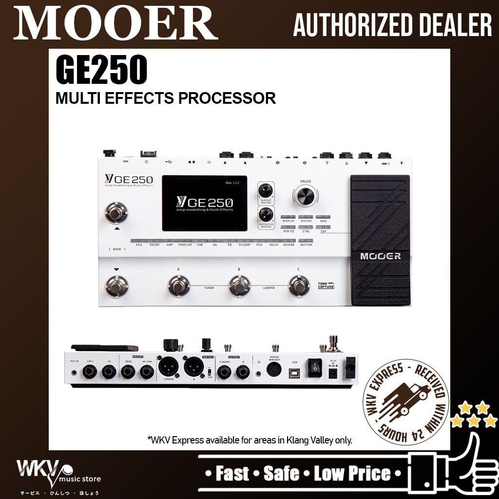Mooer GE250 Guitar Amp Modelling and Multi Effects Pedal (GE-250 / GE ...