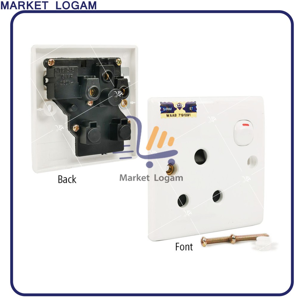 SUM 15A 1G SWITCH SOCKET S/O-PC15A | Shopee Malaysia