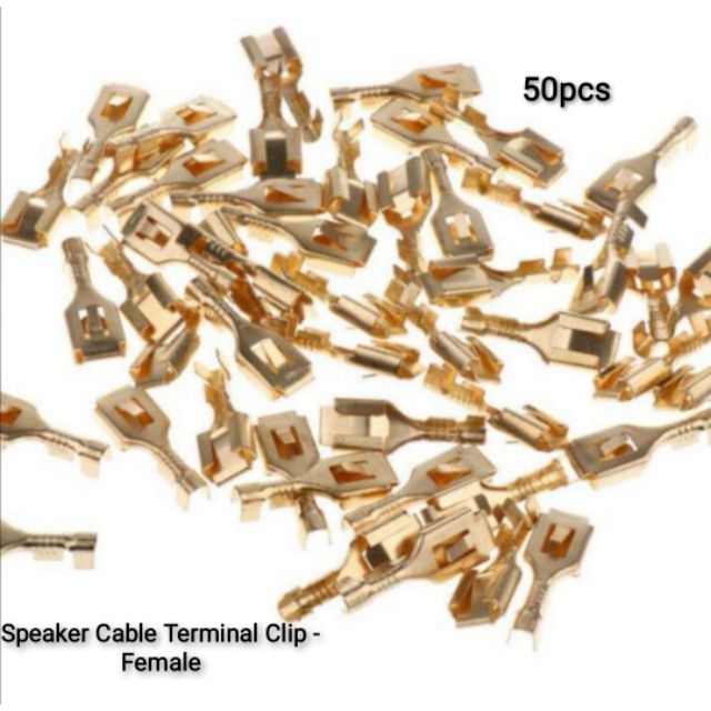 SPEAKER CLIP FEMALE / CABLE LUG 6.3MM GOLD PLUS SPEAKER TERMINAL ...