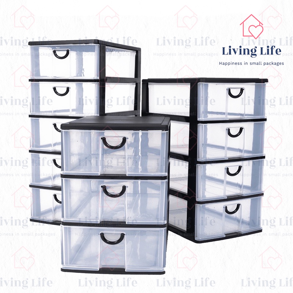 Living Life KY5007 3/4/5 Tier Storage Cabinet Drawer Organizer Kitchen ...