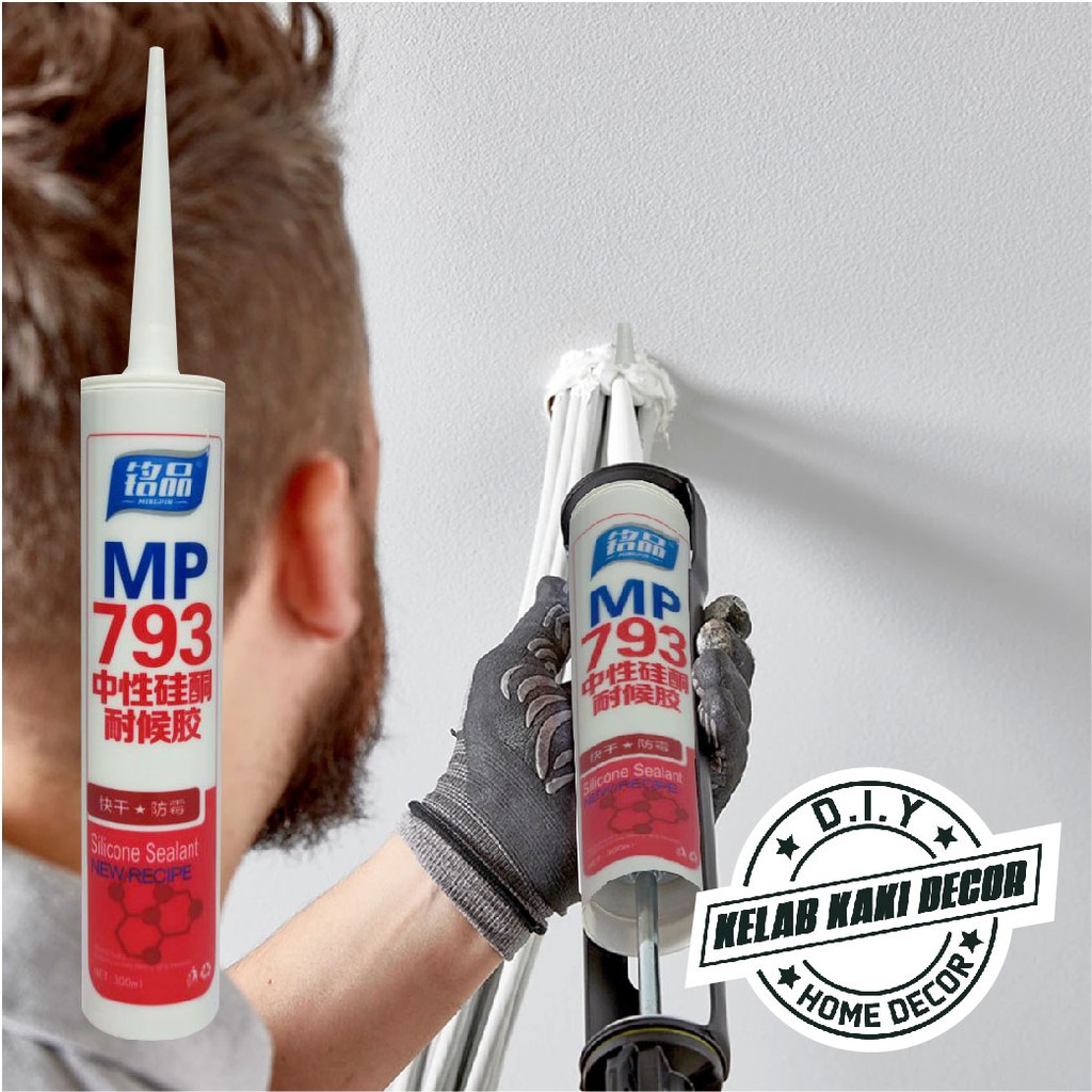 Silicon Glue 300ml Wall Glue Gam Dinding Gam Cermin Mirror Glue ...