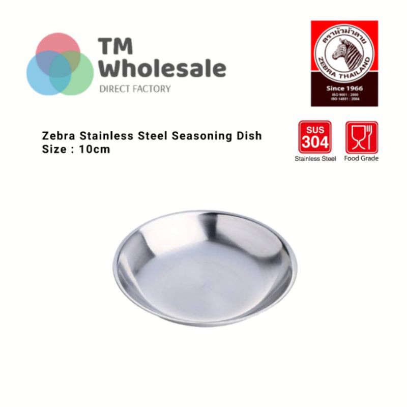 100% Original Thailand Zebra Stainless Steel Seasoning Dish 10cm (Hi-Cr ...