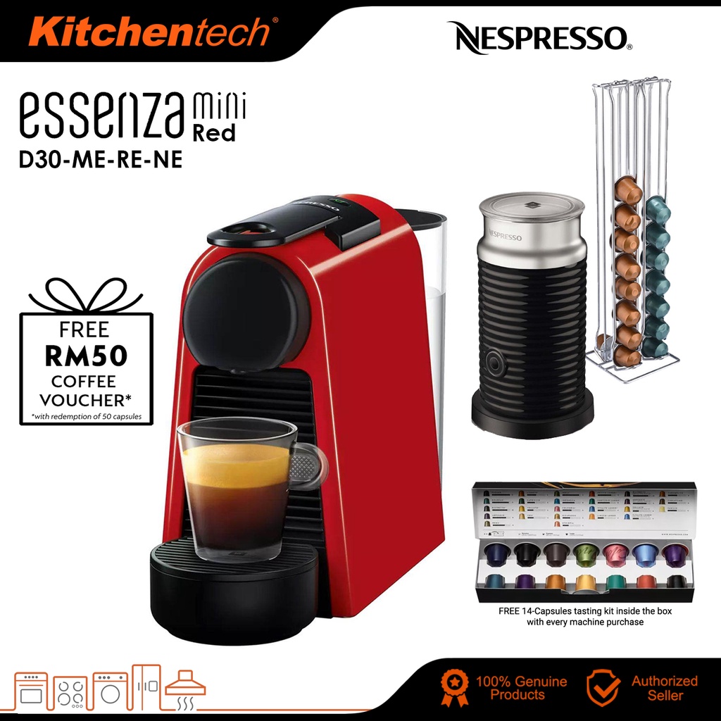 Nespresso D30-ME-RE-NE Essenza Mini Fully Automatic Capsule Espresso ...