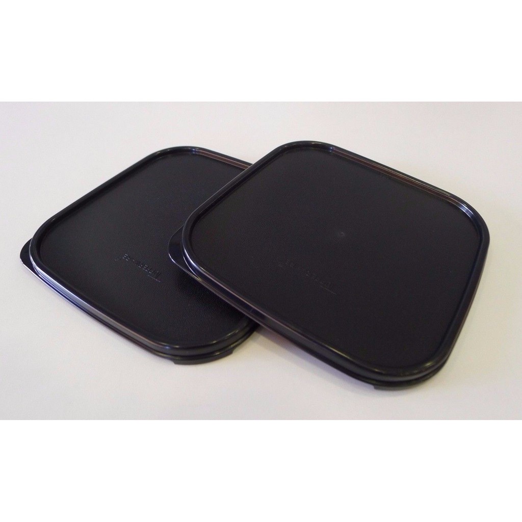 TUPPERWARE Modular Mates Square Seal Lid Cover (Black / Red) 1 pcs ...