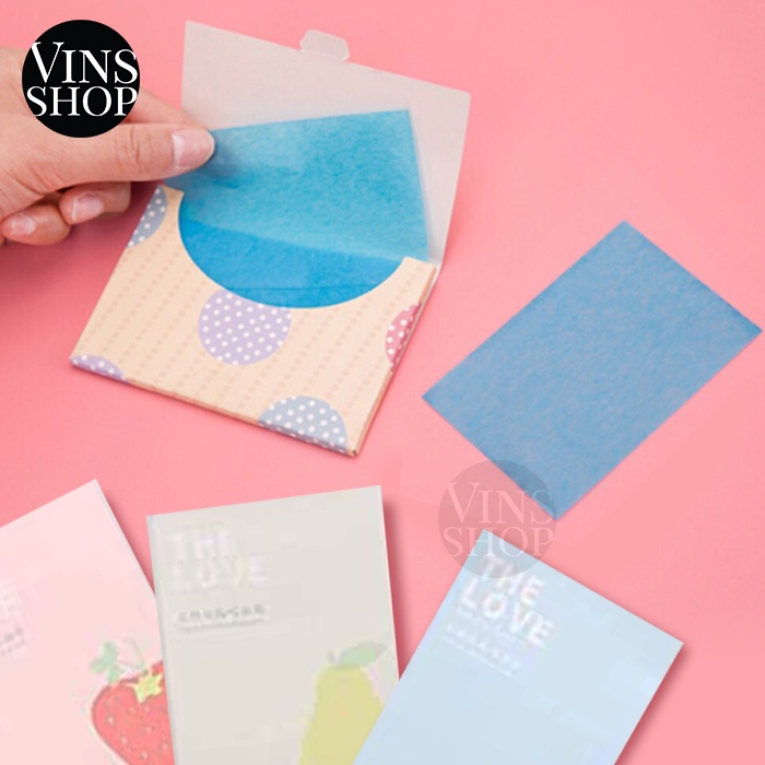 VINS Oil Control Tissue 50 Sheets Cute Pocket Pack Oily Face Absorption ...