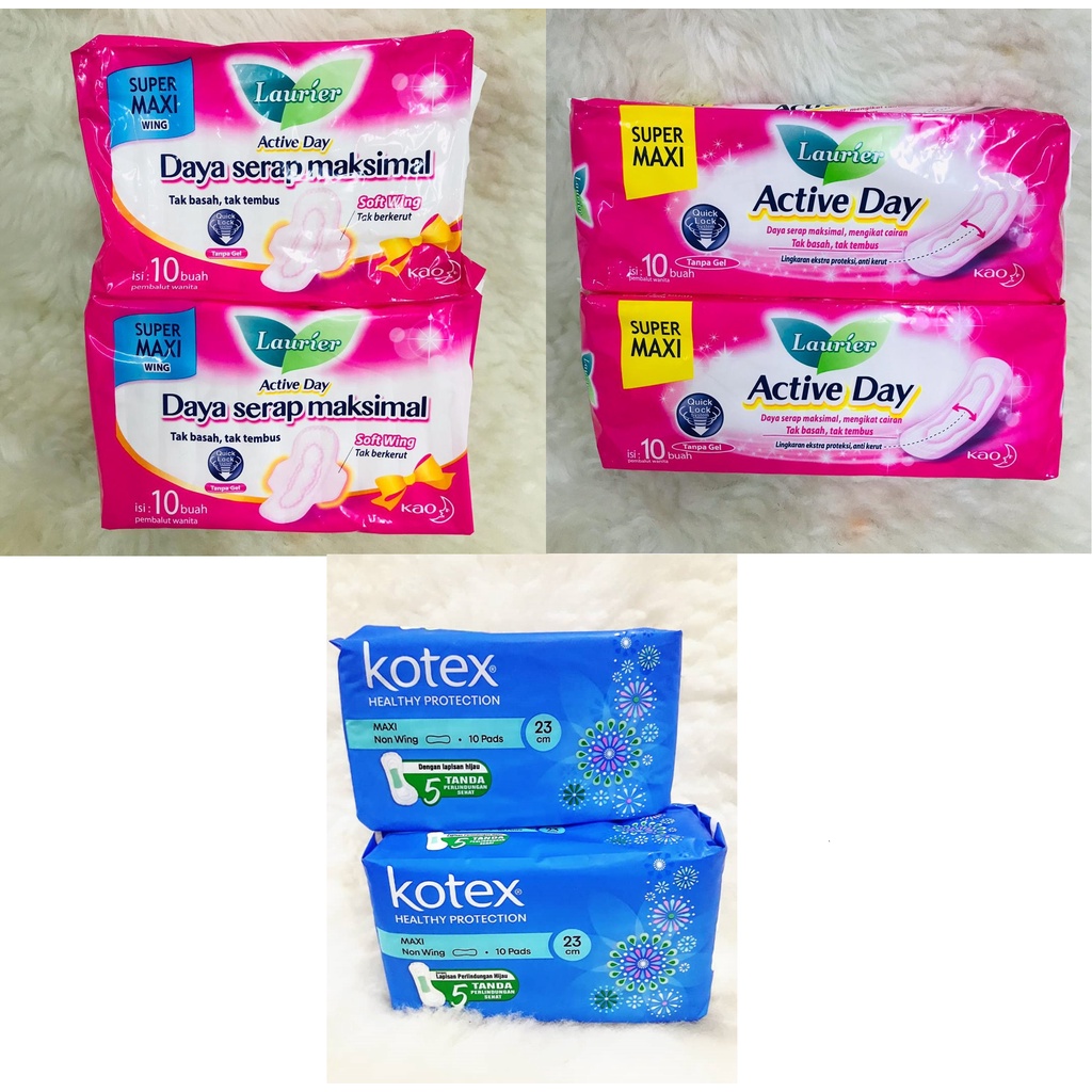 [READY STOK] KOTEX LAURIER HEALTHY PROTECTION SUPER MAXI WING / NON ...