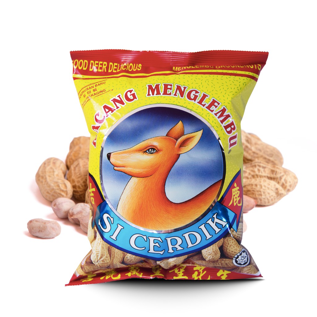 5PCS X 60GM KACANG MENGLEMBU MASIN CAP SI CERDIK / 吉鹿特选白膜花生 / SI CERDIK ...